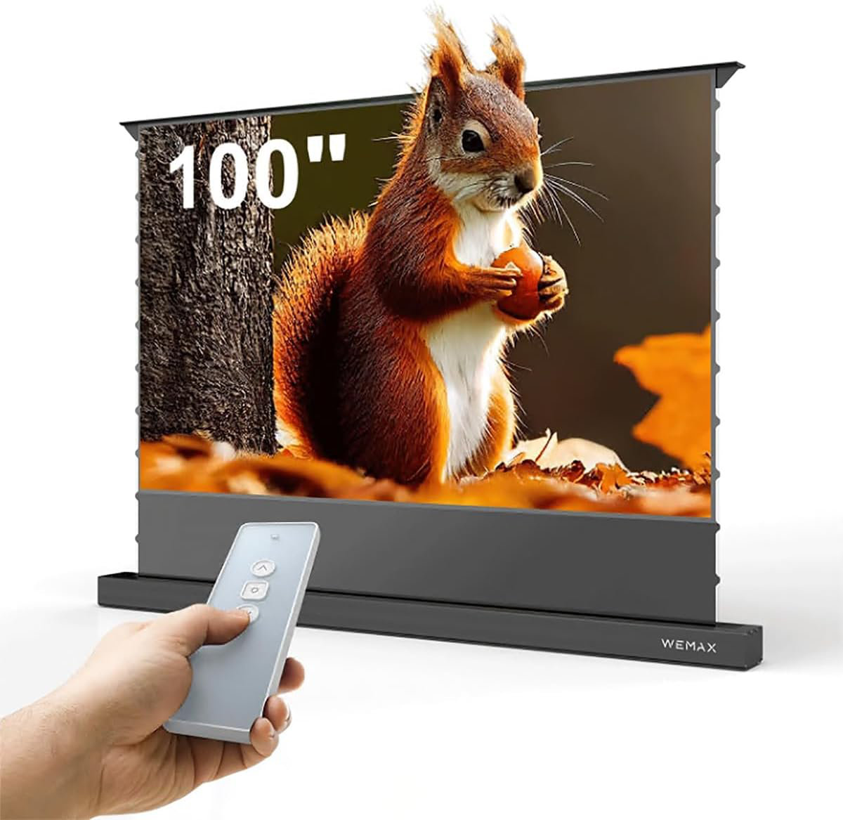 WEMAX 100" Electric Motorized Floor Rising Projection Screen, ALR Screen For UST Projector, 4K ...